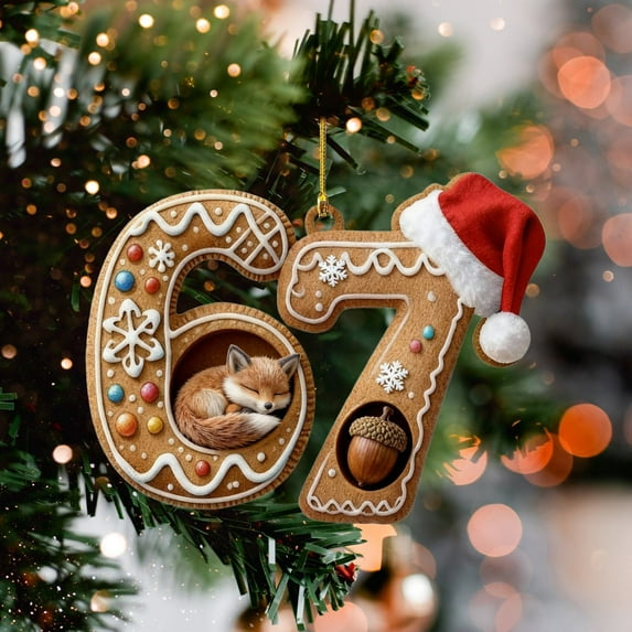 2D Acrylic Christmas Decorations,Six Seven Ornament - 6 7 Christmas ...