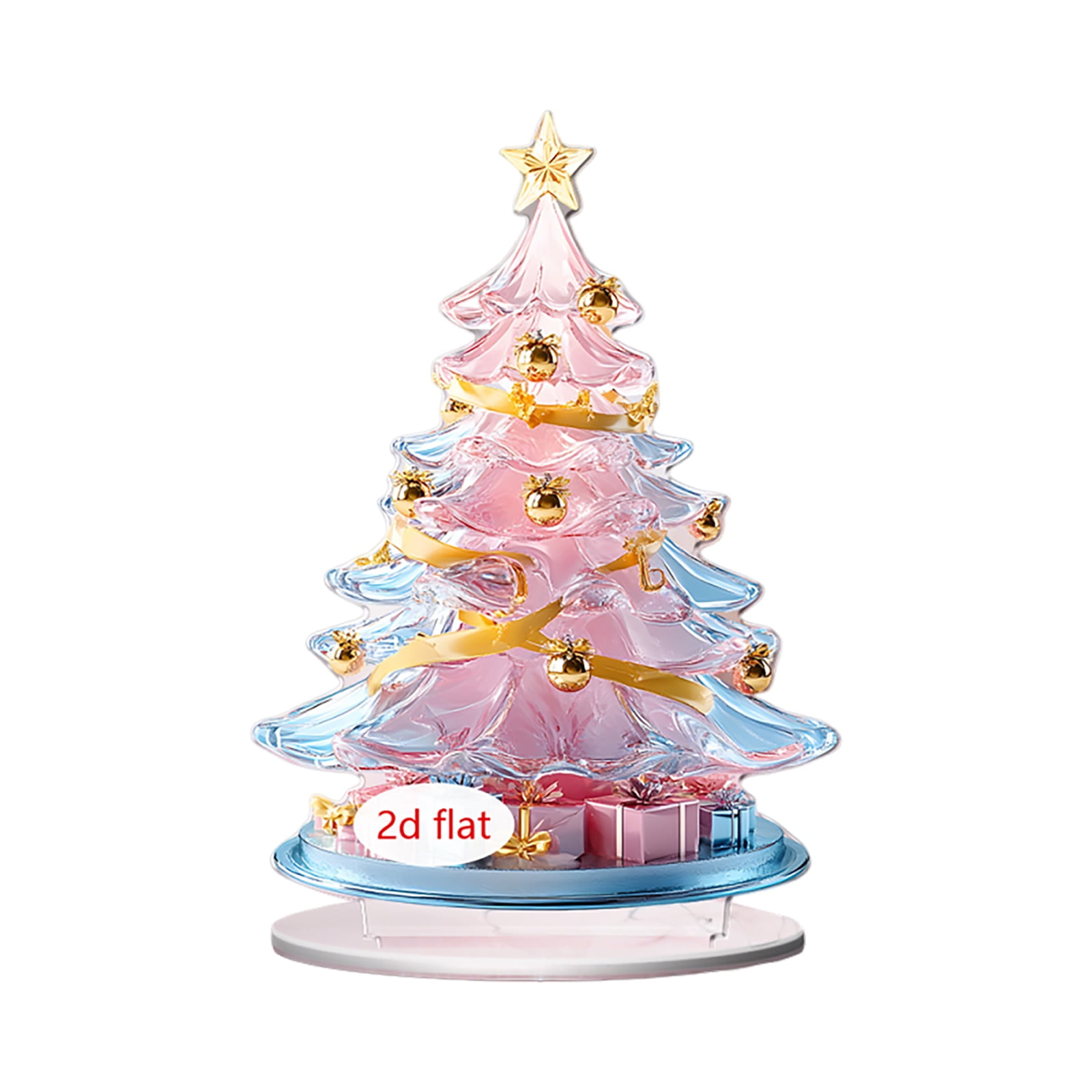 2D Acrylic Christmas Gift Tree Home Living Room Holiday Desktop ...