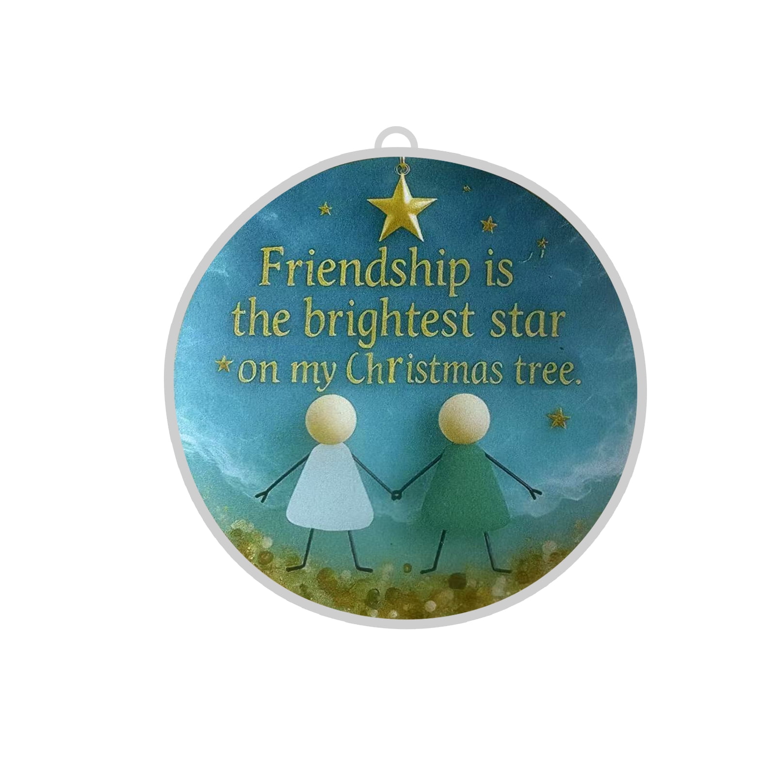 2D Acrylic Christmas Tree Decoration Pendant Commemorating Friendship ...