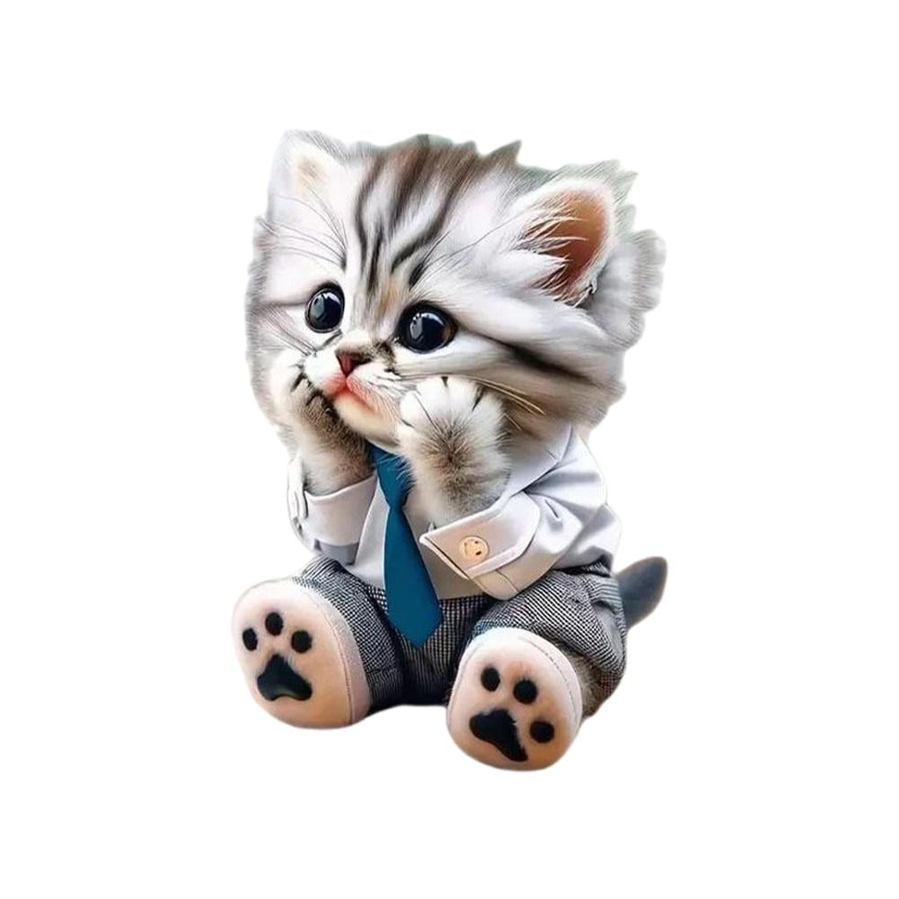 2D Acrylic Cute Cat & Dog Car Air Outlet Diffuser with Random Fragrance ...