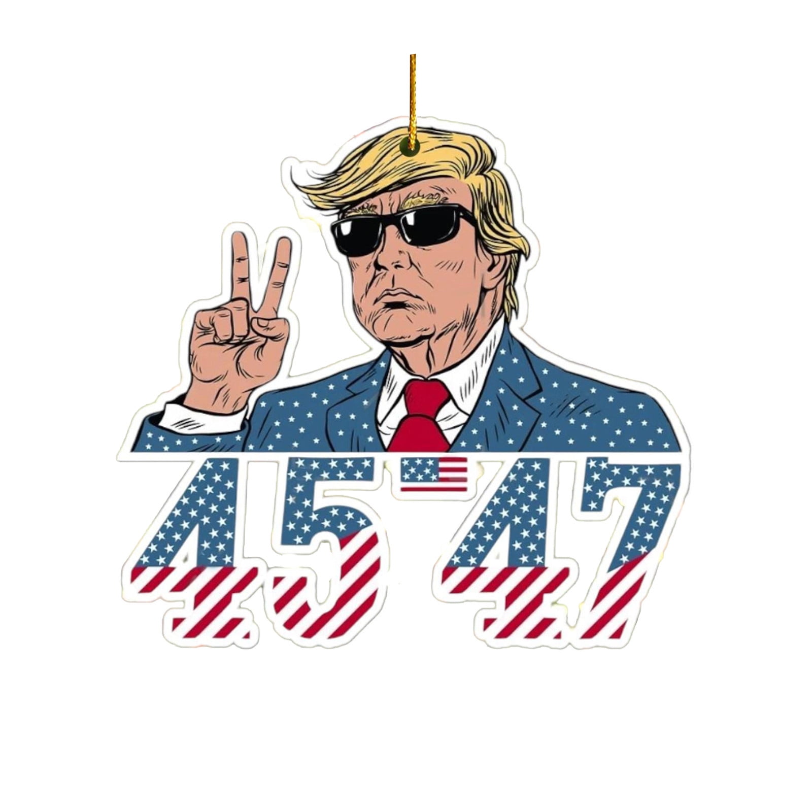 2D Acrylic Donald Trump Christmas Ornament, Funny Political Tree ...