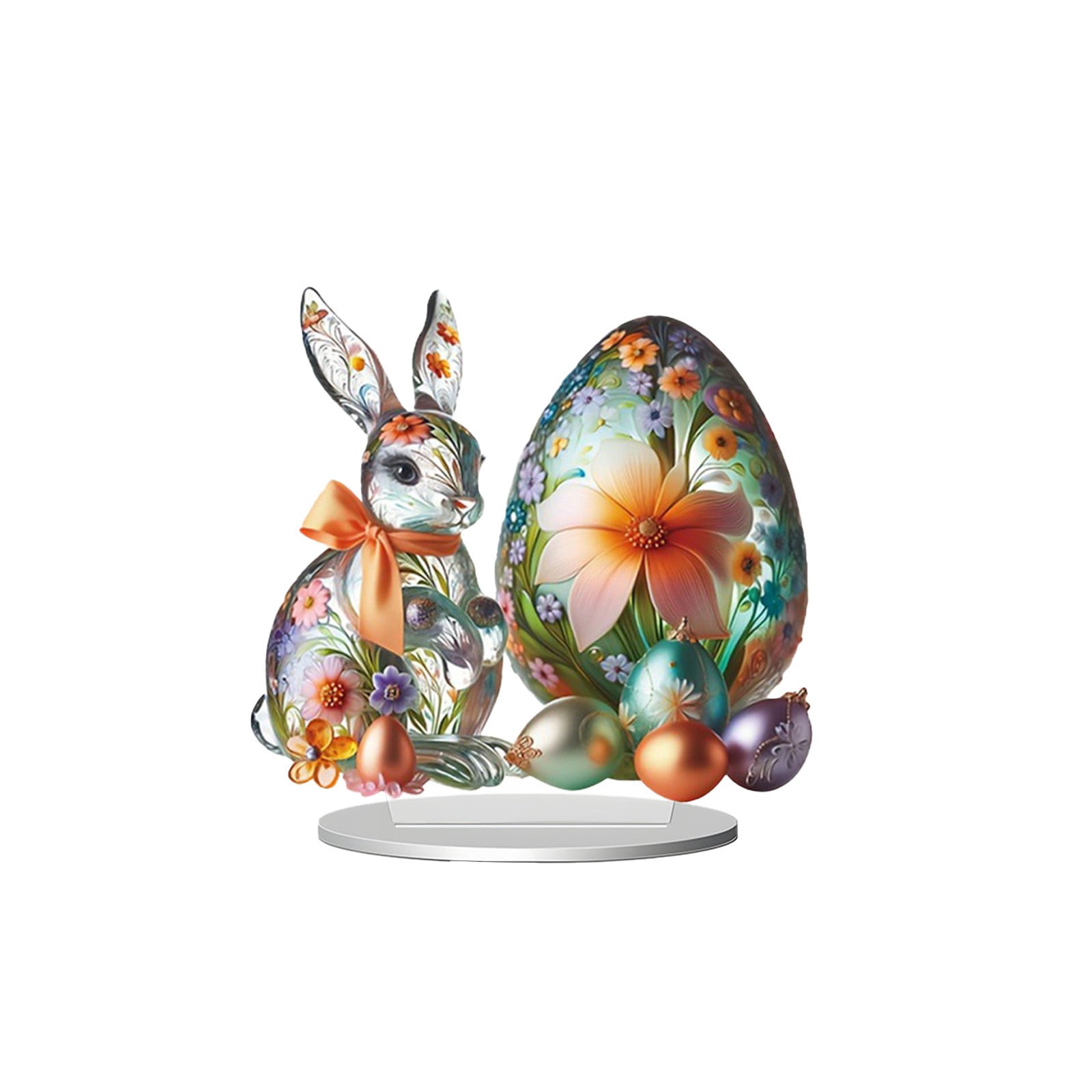 A 2D Acrylic Easter Ornament With Printed Decorative Design ...
