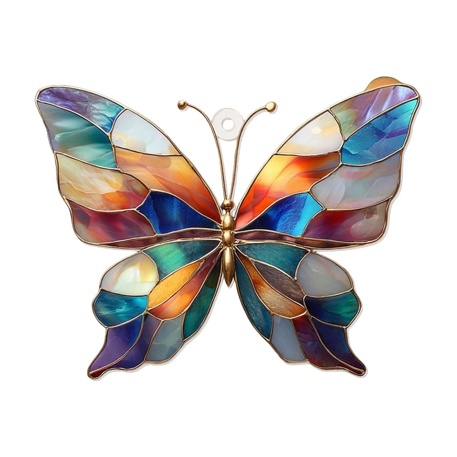 2D Acrylic Flat Hanging Ornament, Stained Glass Effect Decorative ...