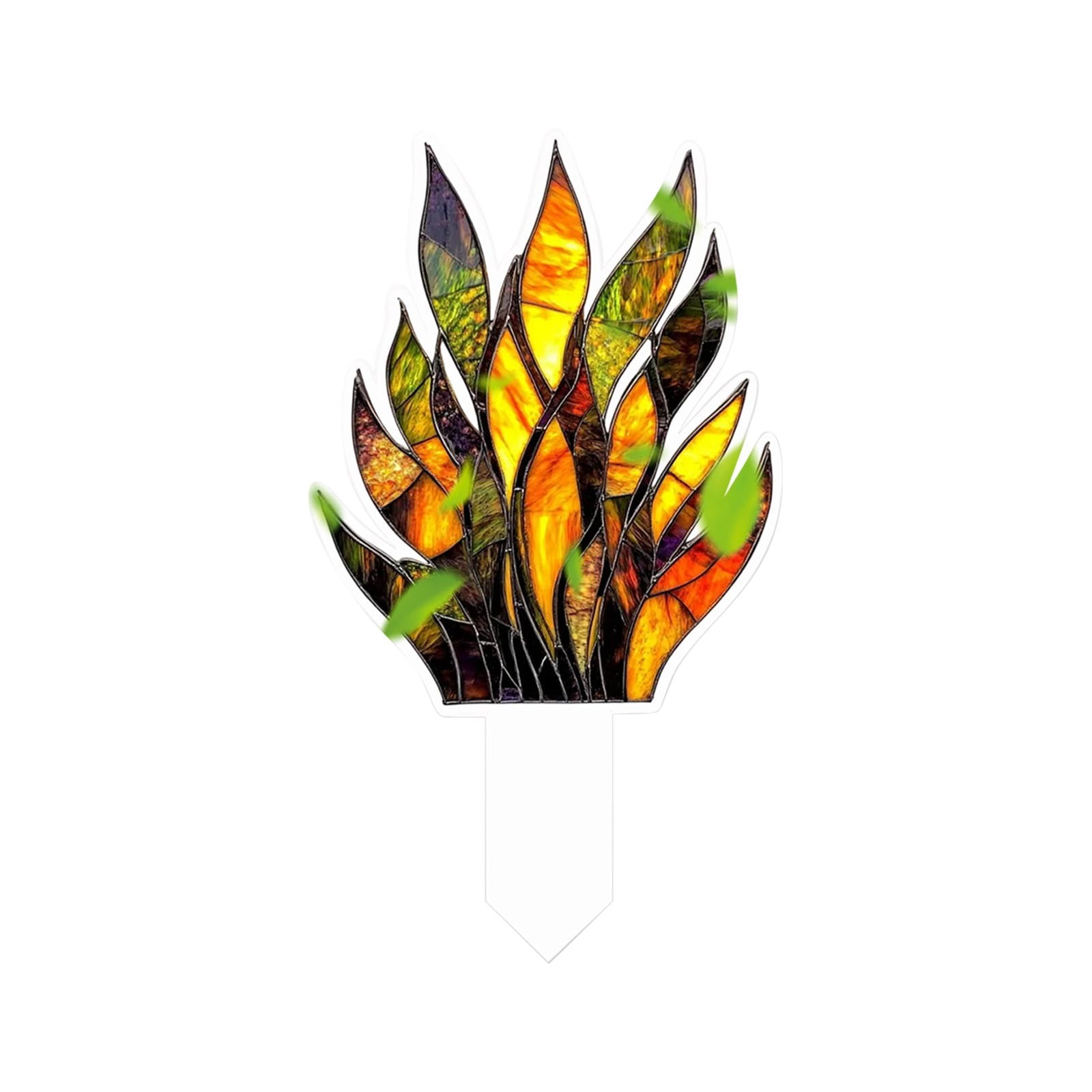 2D Acrylic Insert Decor for Plants Flat Landscape Ornament 7x15cm ...