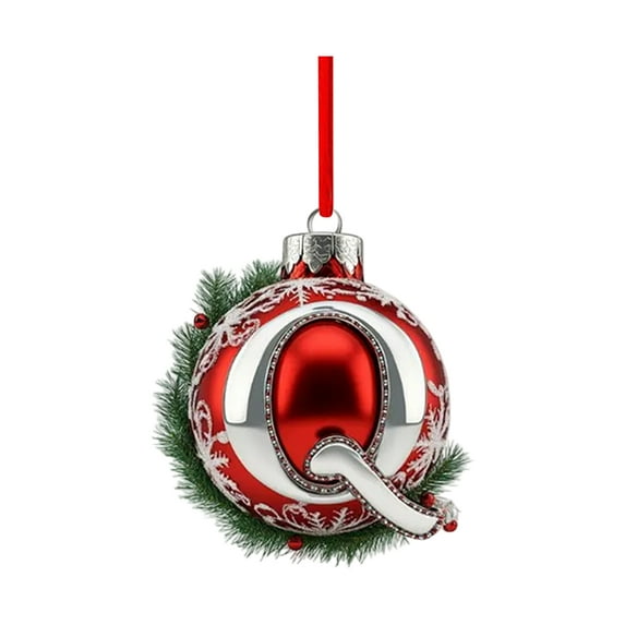 2D Acrylic Letter Christmas Tree Hanging Pendant, 26 Letters ...