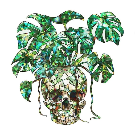 2D Acrylic Pendant with Pot Plant Print, Hanging Home Decor for Wall ...