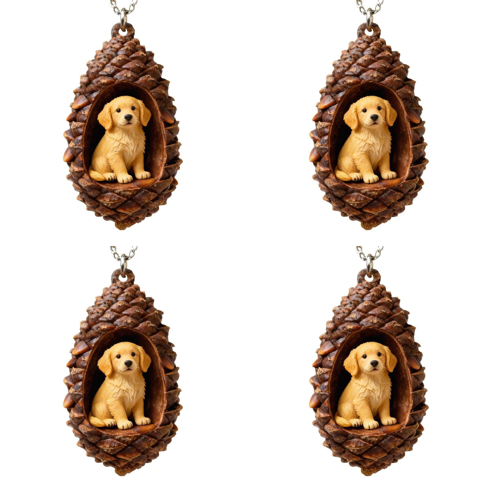 2D Acrylic Pinecone Animal Ornaments Set, Forest Animal Hanging ...