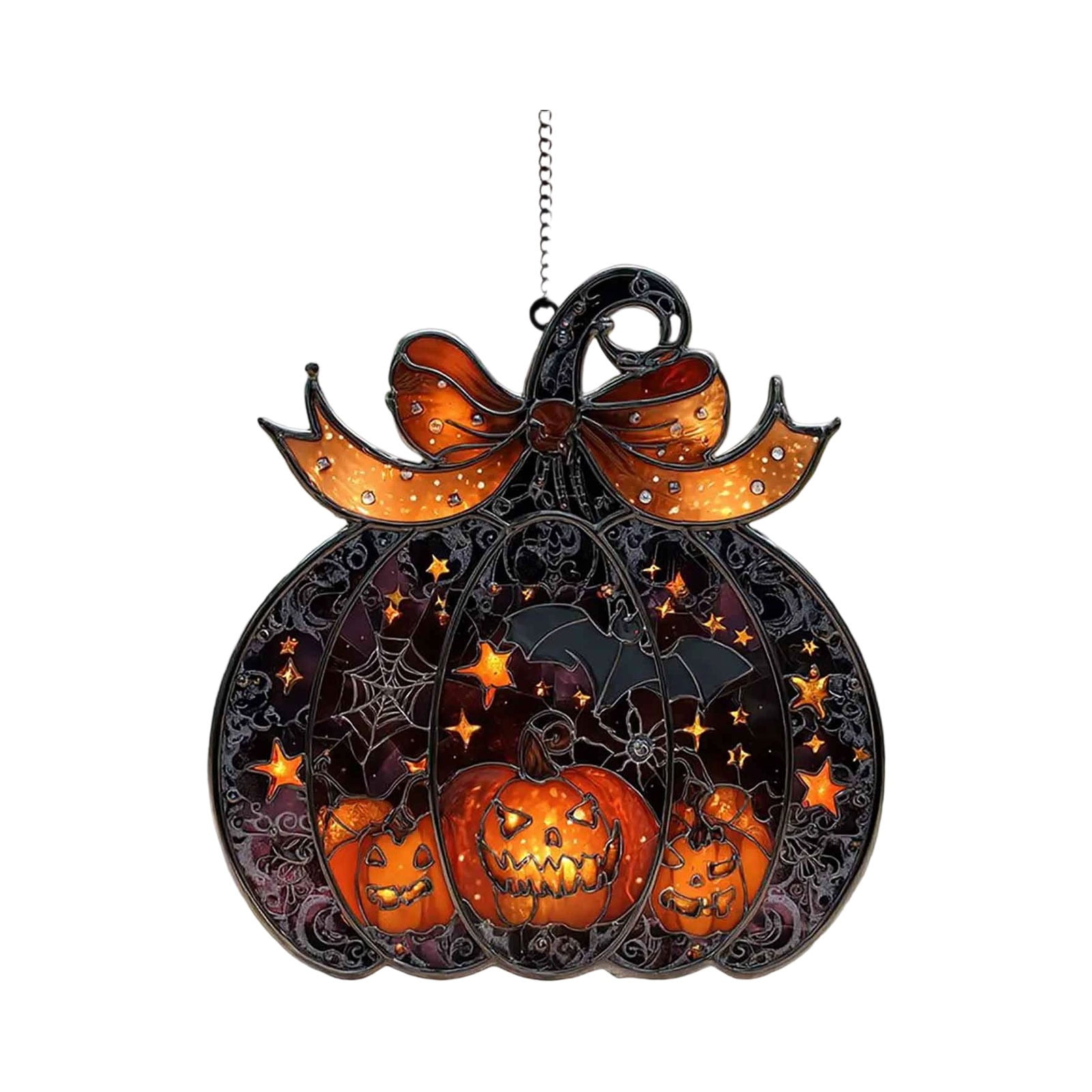 2D Acrylic Pumpkin Hanging Ornament for Halloween - Home Party ...