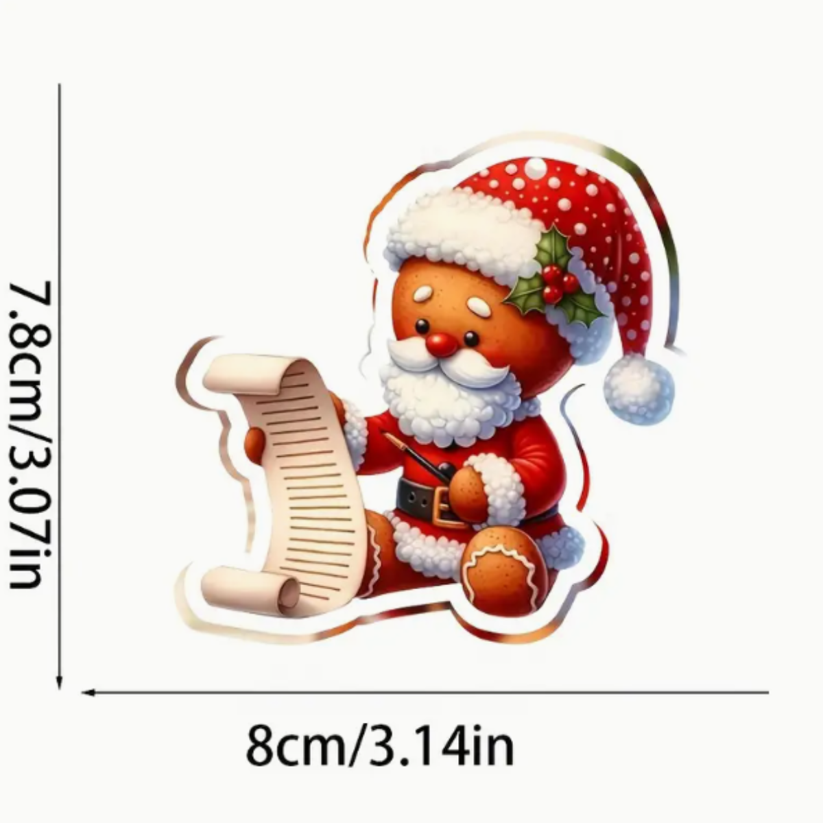 2D Acrylic Santa Gingerbread Man Christmas Tree Hanging Ornament Gift ...