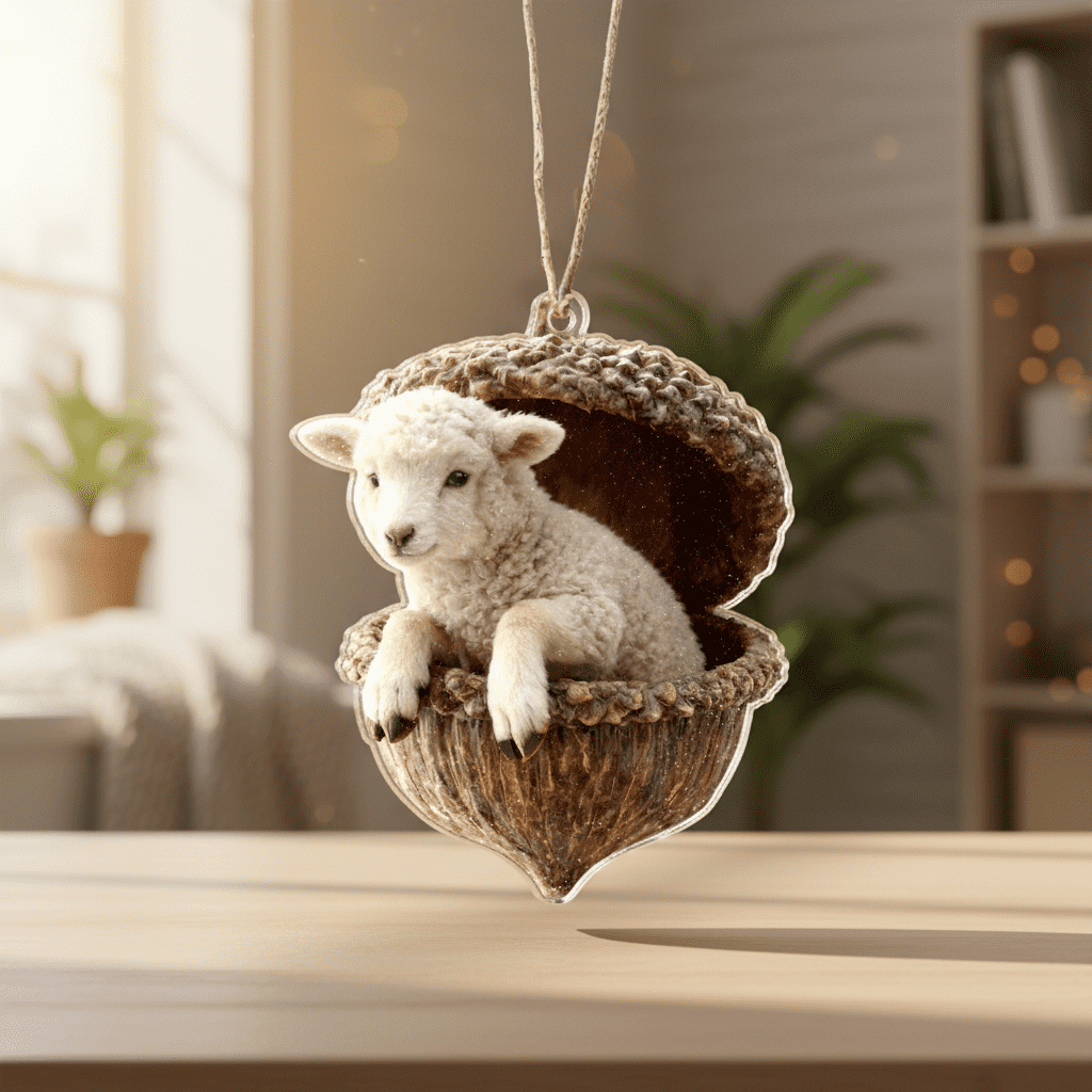 2D Acrylic Sleeping Sheep Keychain, Cute Cartoon Animal Bag Charm ...