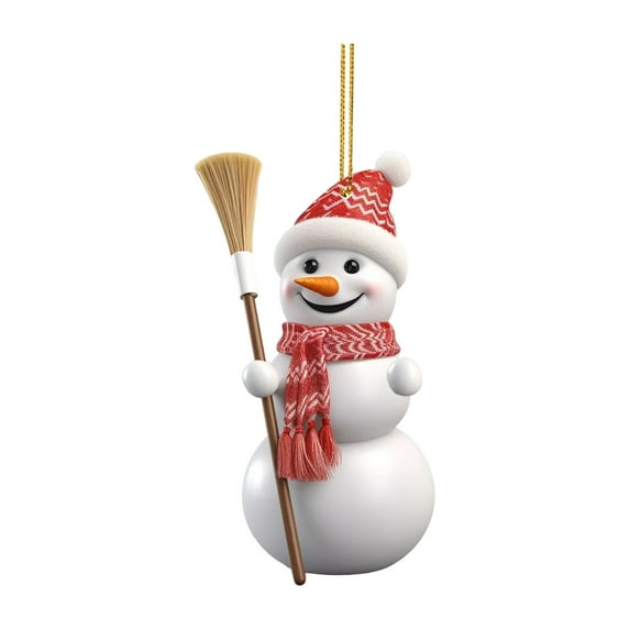 2D Acrylic Snowman Christmas Ornaments, Unique Character Designs for ...