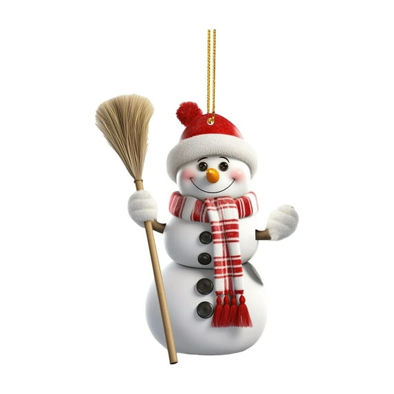 2D Acrylic Snowman Christmas Ornaments, Unique Character Designs for ...