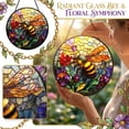 2D Acrylic Stained Glass Window Hanging Decoration, Bee-Shaped ...