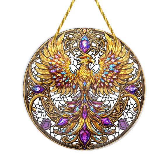 A 2D Acrylic Sun Catcher Featuring an Elephant And a Rainbow, Perfect ...