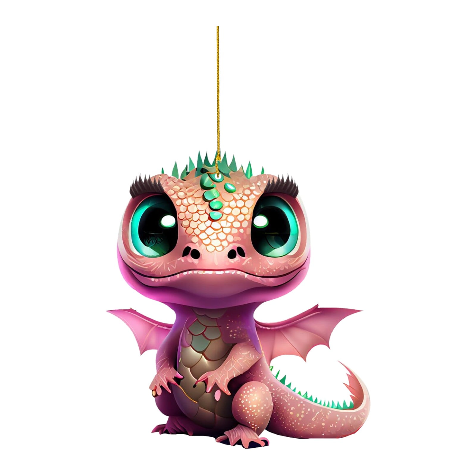 2D Adorable Flying Dragon Unlit Christmas Garland 6 Feet Baby Christmas ...