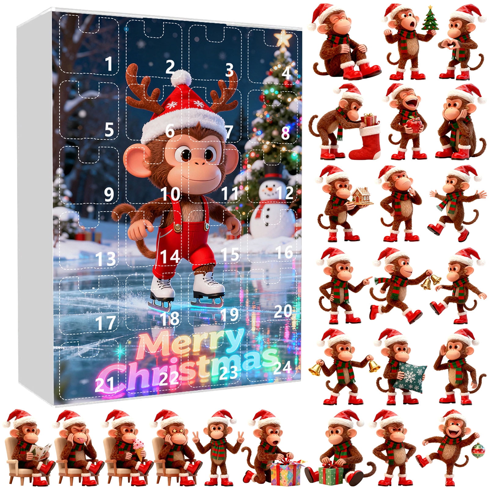 2D Advent Calendar 24 Days Countdown Calendar With Musical Character ...