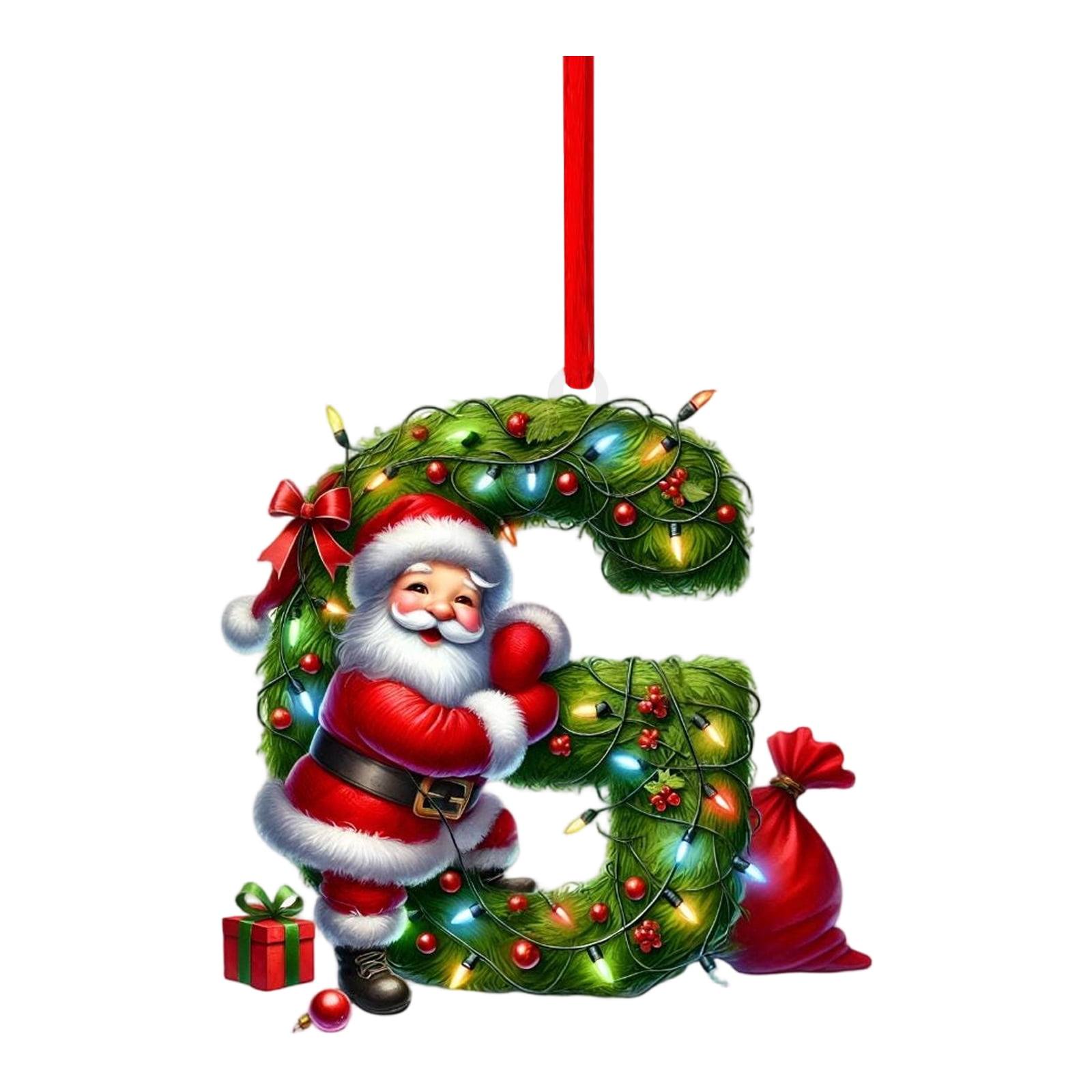 2D Alphabet Christmas Ornaments Set, 26 Letters for Personalized Tree ...