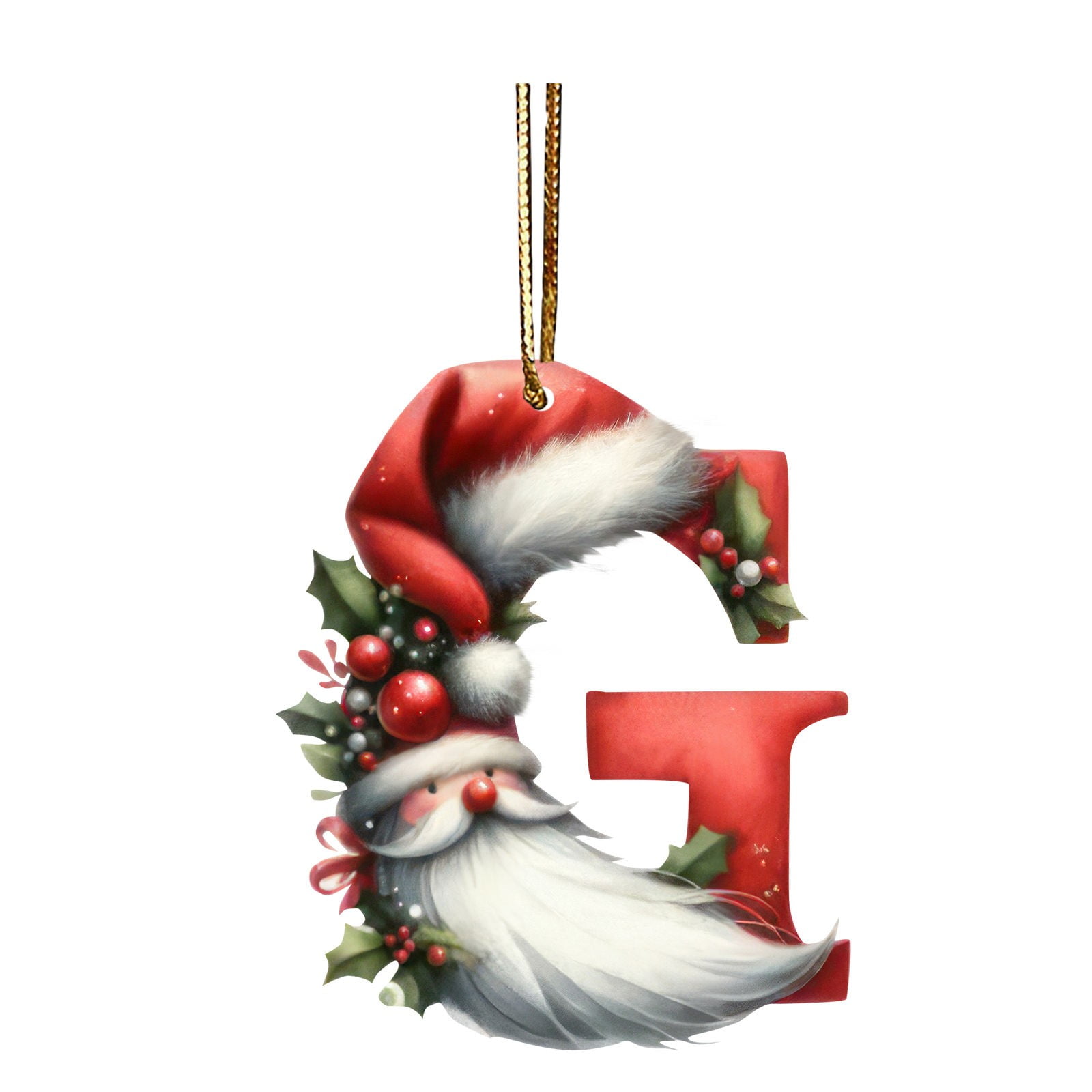 2D Alphabet Letters Christmas Ornament,Christmas Letters Ornaments A to ...