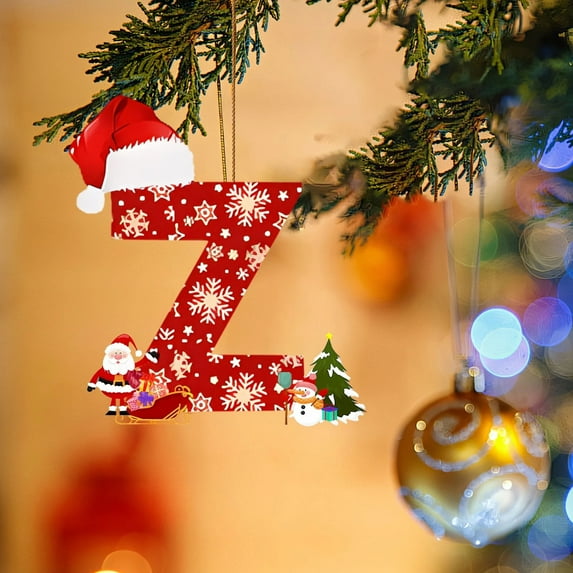 2D Christmas Tree Ornament with Acrylic Alphabet Letters, Xmas ...