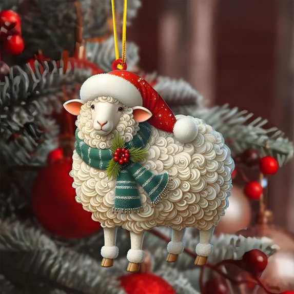 2D Christmas Tree Pendant 2D Flat Acrylic Xmas Tree Hanging Ornaments ...