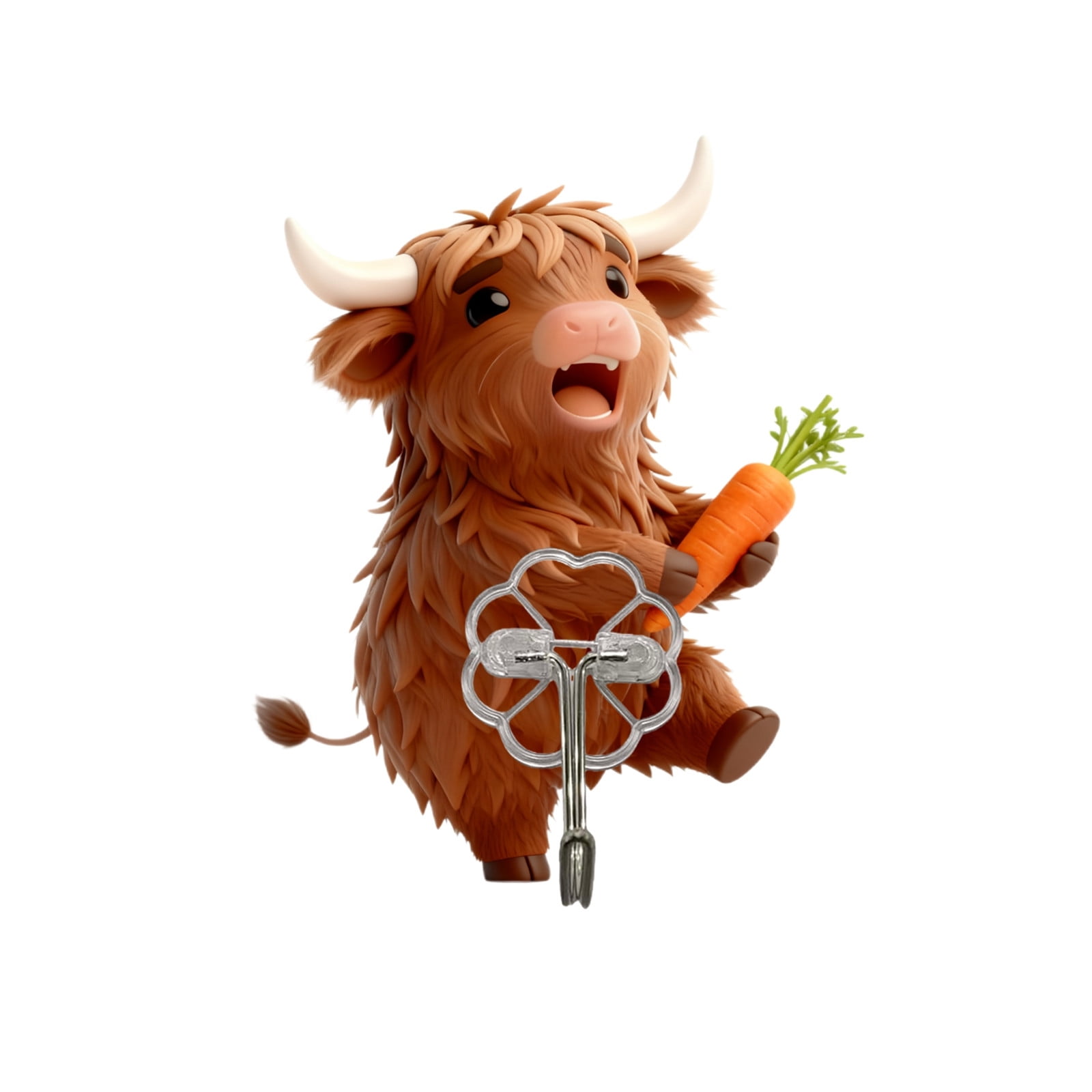 2D Cute Highland Cow Shaped Wall Hook,Self Adhesive Hooks,Removable ...