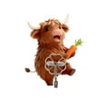 2D Cute Highland Cow Shaped Wall Hook,Self Adhesive Hooks,Removable ...