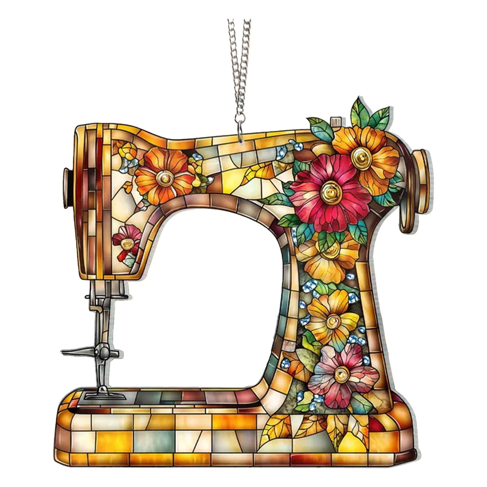 2D Cute Sewing Machine Ornament Acrylic Sewing Room Decor Window ...