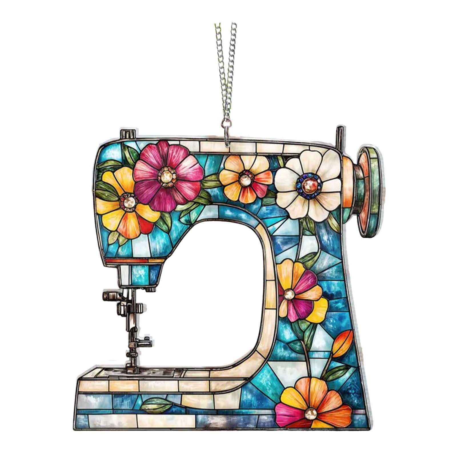 2D Cute Sewing Machine Ornament Acrylic Sewing Room Decor Window ...
