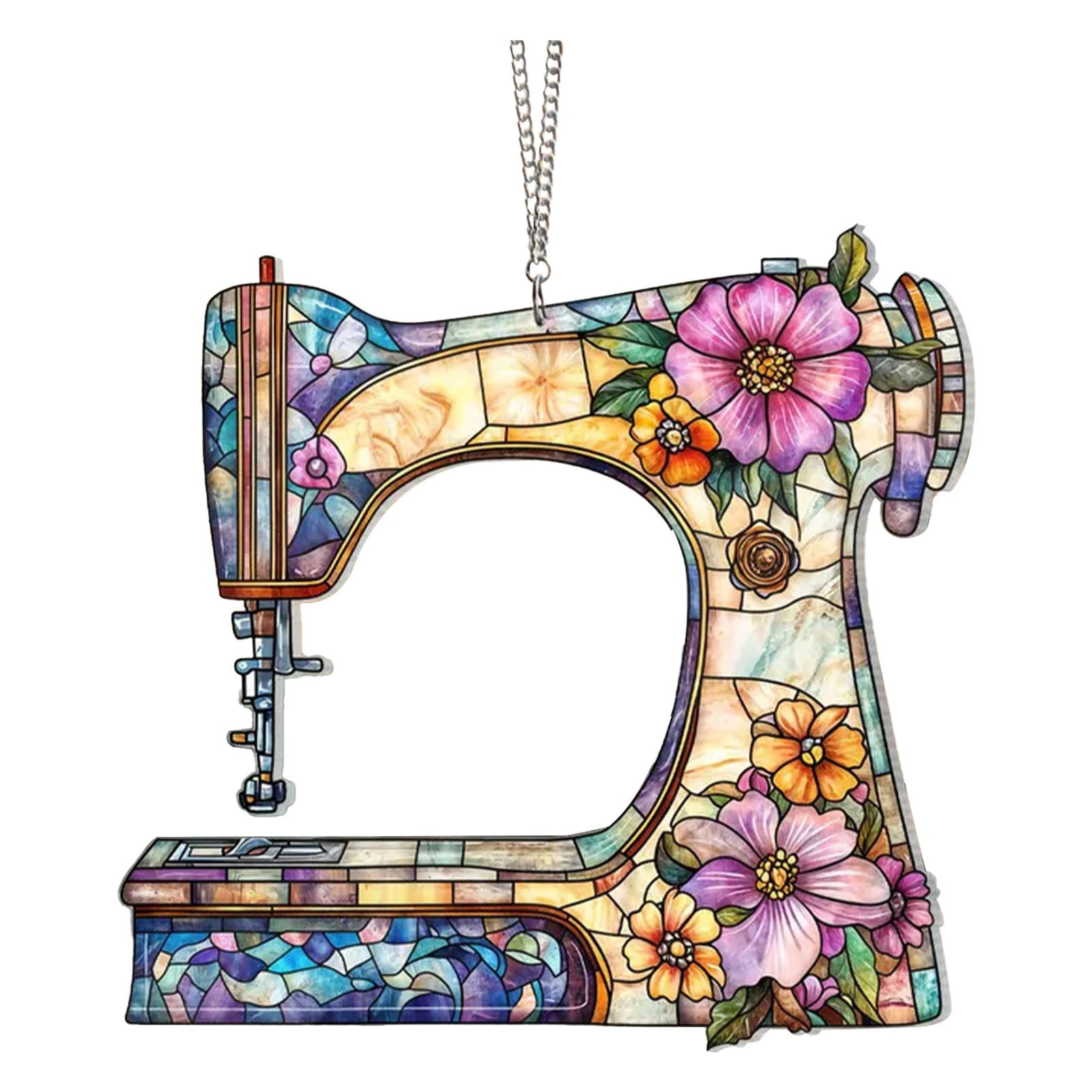 2D Cute Sewing Machine Ornament Acrylic Sewing Room Decor Window ...