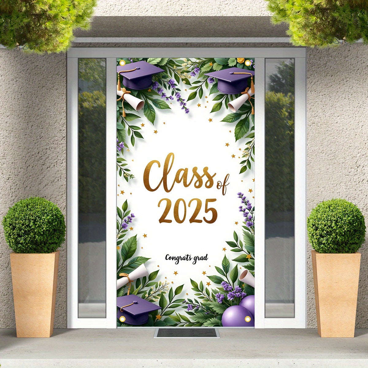 2D Door Banner, Class of 2025 Graduation Banner - Durable Polyester ...