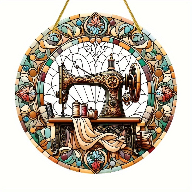 2D Flat 1 Piece, Classic Style Vintage Sewing Machine Acrylic Sun ...