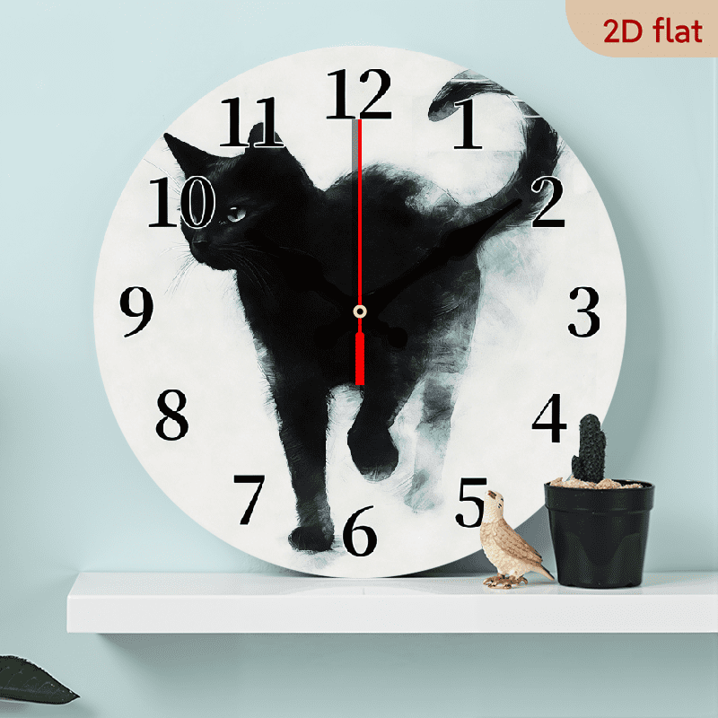 2D Flat, 1pc 10Inch Autumn boat Backdrop Clock - 10inch Wood Veneer ...