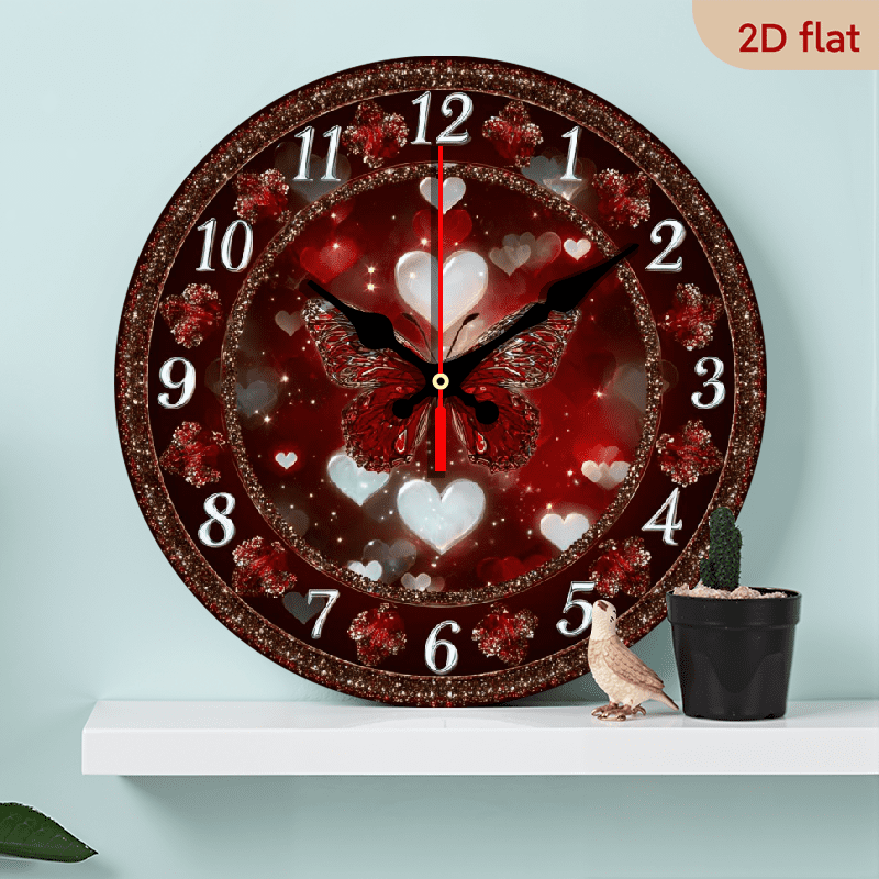 2D Flat 1pc 10Inch Panda Holding Heart with Love You Text, Wooden Home ...