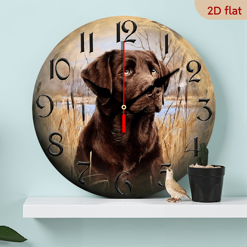 2D Flat, 1pc 10Inch Rustic Farmhouse Chocolate Labrador Retriever ...
