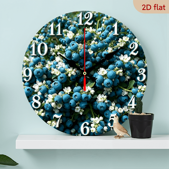 2D Flat 1pc 10Inch Silent Wooden Round Vintage Mandala Wall Clock ...