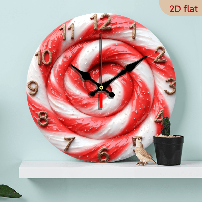 2D Flat 1pc 10Inch Wooden Candy-Like Lollipop Candy Cane White Wood ...