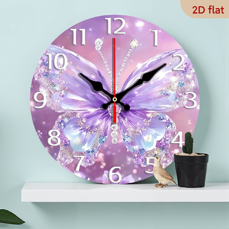 2D Flat 1pc 10Inch Wooden Modern Sea-Themed Wall Clock with Large Easy ...
