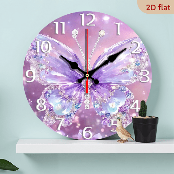 2D Flat 1pc 10Inch Wooden Modern Sea-Themed Wall Clock with Large Easy ...