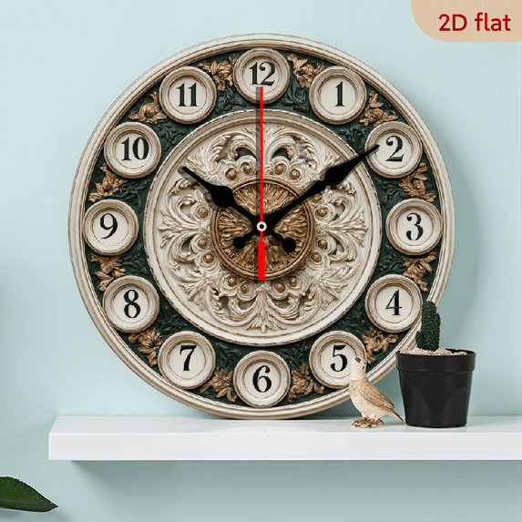 2D Flat 1pc 10Inch Wooden Owl Clock - Three Owls Perched Design ...