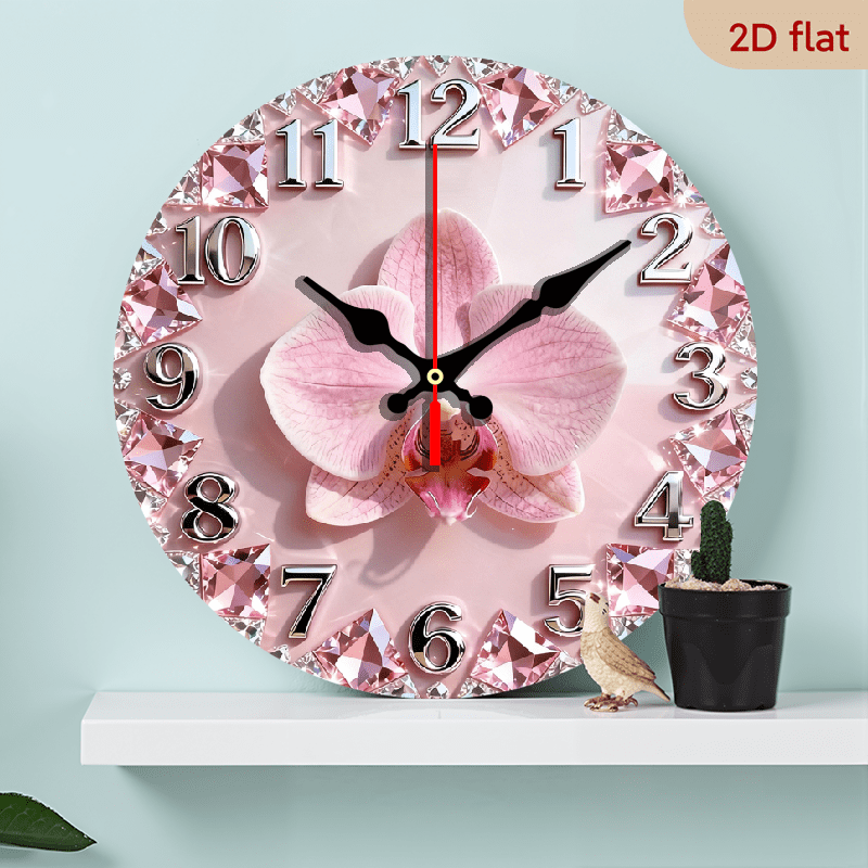 2D Flat 1pc 10Inch Wooden Retro Sunflower Wall Clock - Vibrant 2D Flat ...