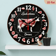 2D Flat 1pc 10Inch Wooden Silent Wall Clock with Butcher'S Chart Design ...