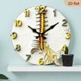 2D Flat 1pc 10Inch Wooden Spinal Nerve Wall Clock - Silent Swiss ...