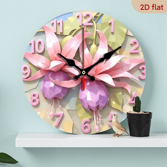 2D Flat 1pc 10Inch Wooden Whimsical Pig Wall Clock - Cute Animal Design ...