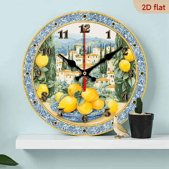 2D Flat 1pc 10Inch Wooden Yellow Lemon Design 10 Inches European and ...