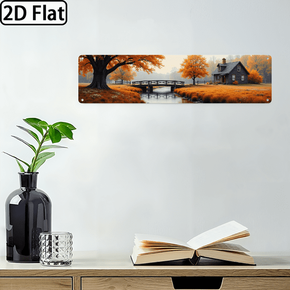 2D Flat, 1pc 2D Flat Aluminum Signage Measuring 4 by 16 Inches ...