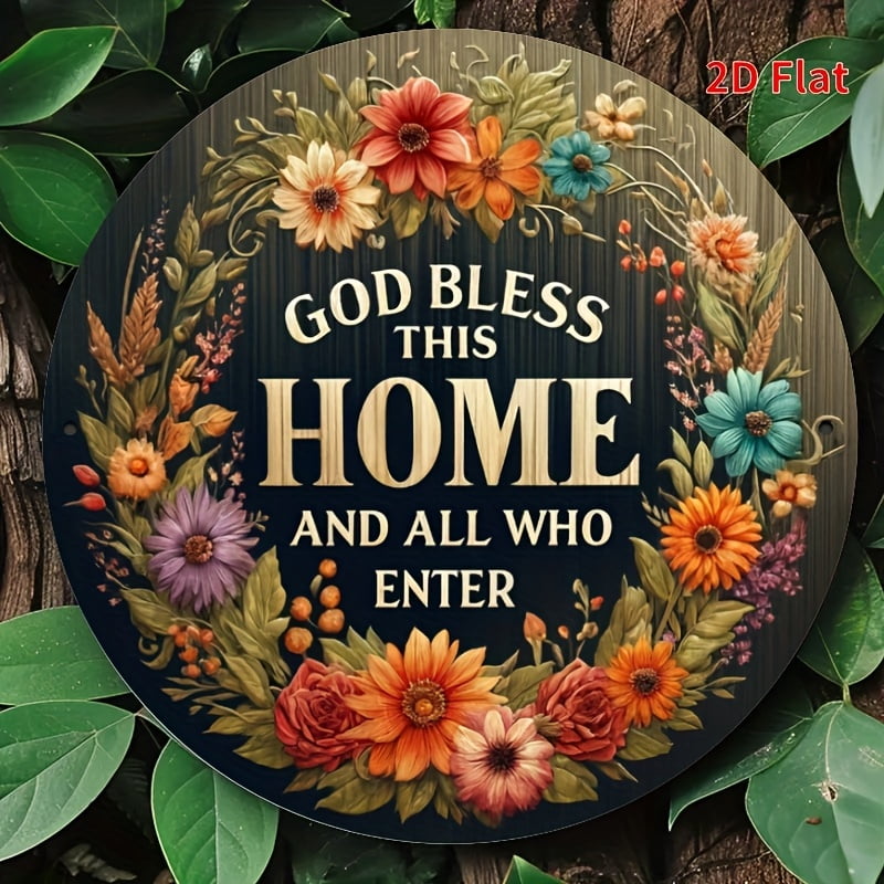 2D Flat, 1pc 8x8 Inch Aluminum Metal Sign - 