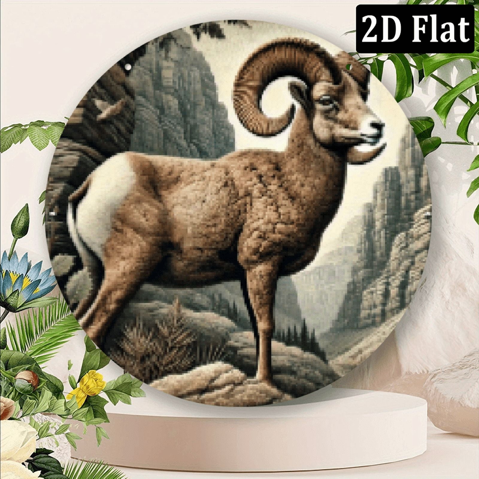 2D Flat, 1pc 8x8 Inch Aluminum Round Wall Art Sign - High-Definition ...