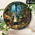 2D Flat, 1pc 8x8Inch Aluminum Round Metal Sign - Enchanted Wizard's ...