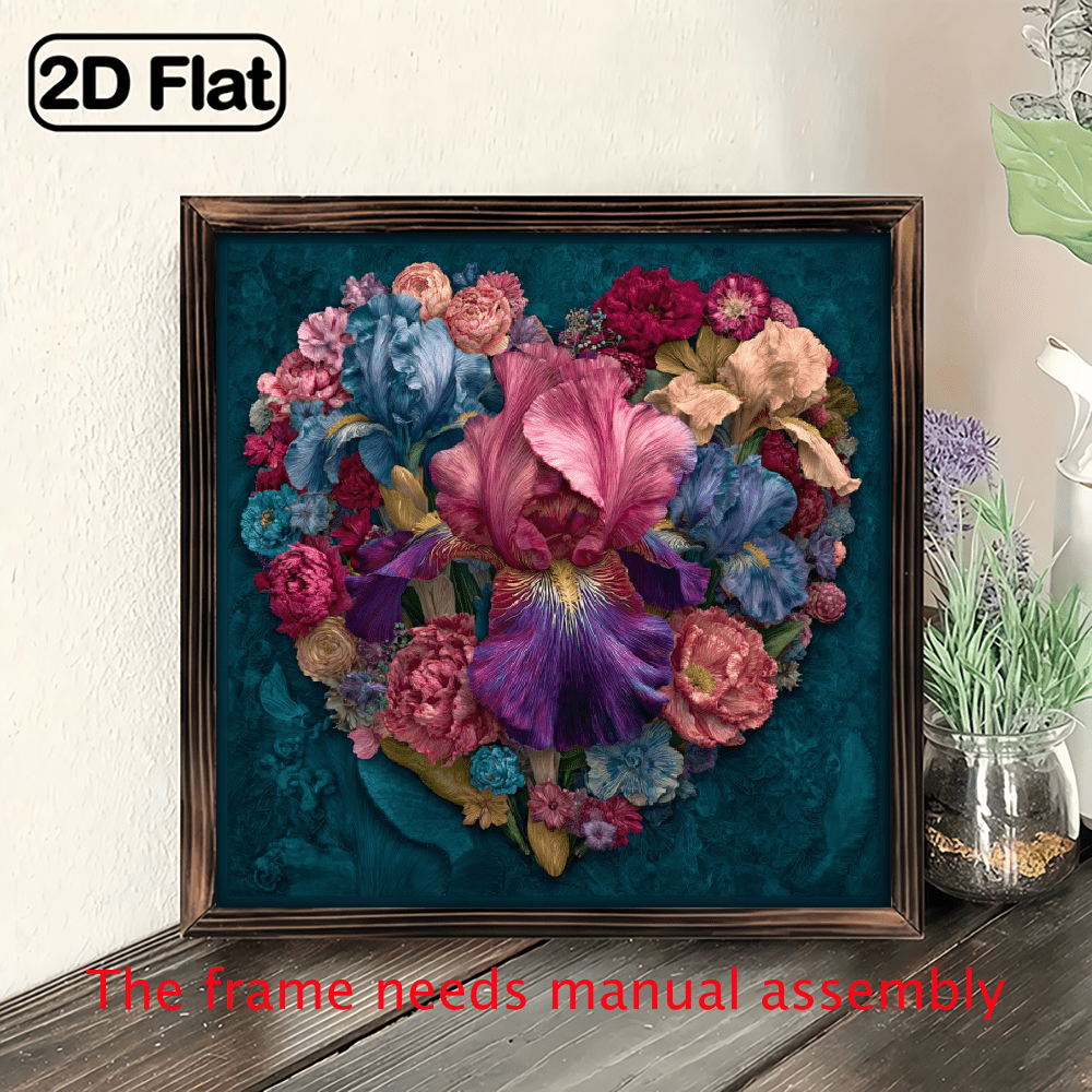 2D Flat, 1pc 8x8inch Acrylic Decorative Plate, Heart Shaped Hanging ...