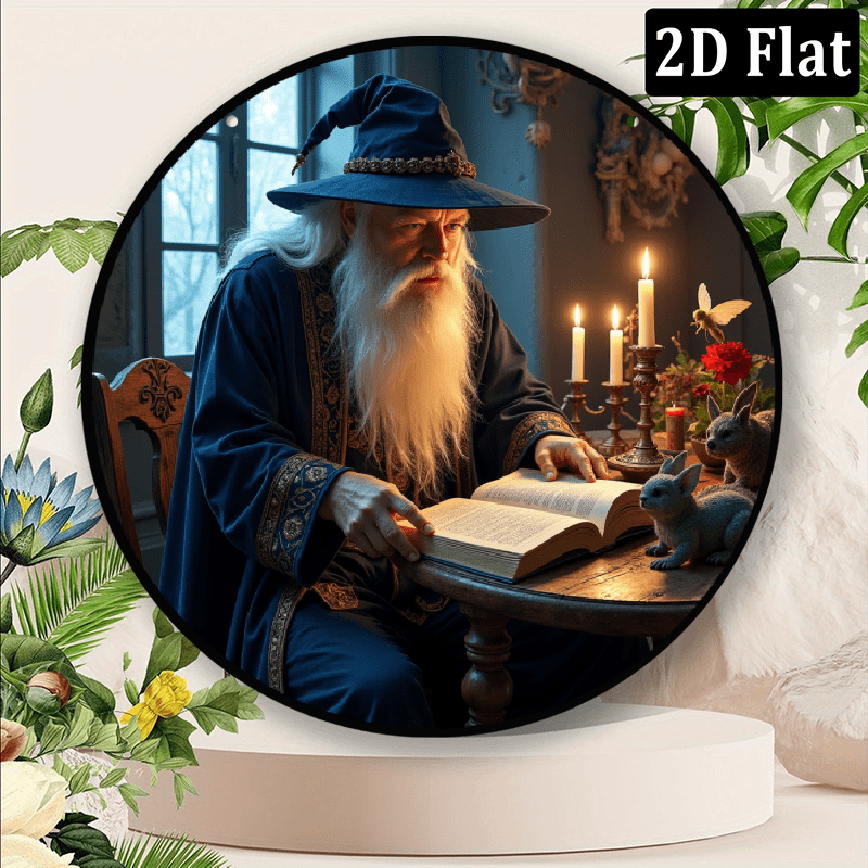 2D Flat - 1pc 8x8inch Aluminum 2D FLAT PRINTINTG1pc Vintage Wizard ...